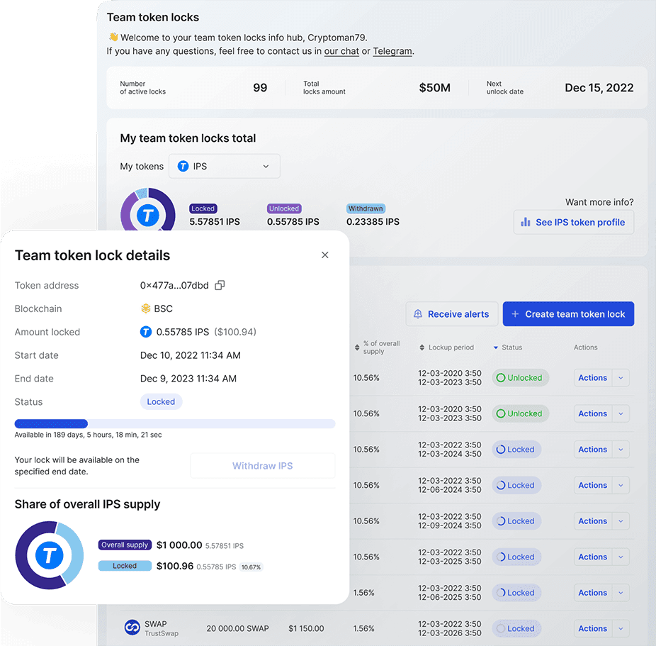 Create Smart V2 & V3 Liquidity Locking with BSC, ETH, AVAX, and more ...