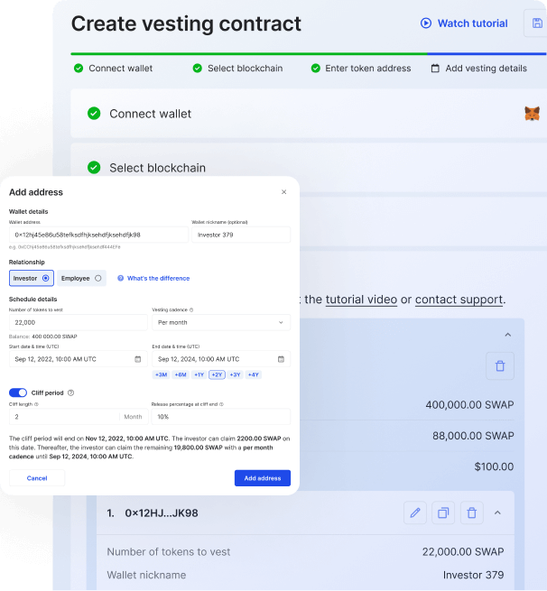 Create your Custom Token Vesting Schedule with the #1 Provider