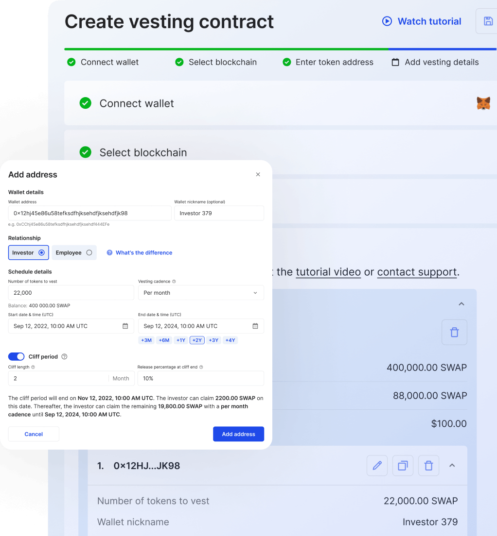 Create your Custom Token Vesting Schedule with the #1 Provider
